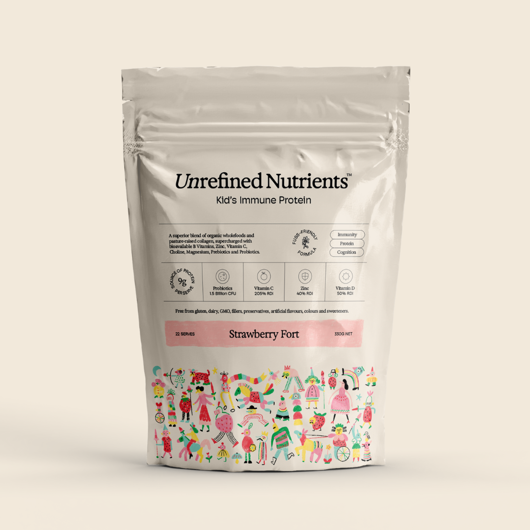 Kids Immune Protein Strawberry | Wholefood Collagen for Kids ...